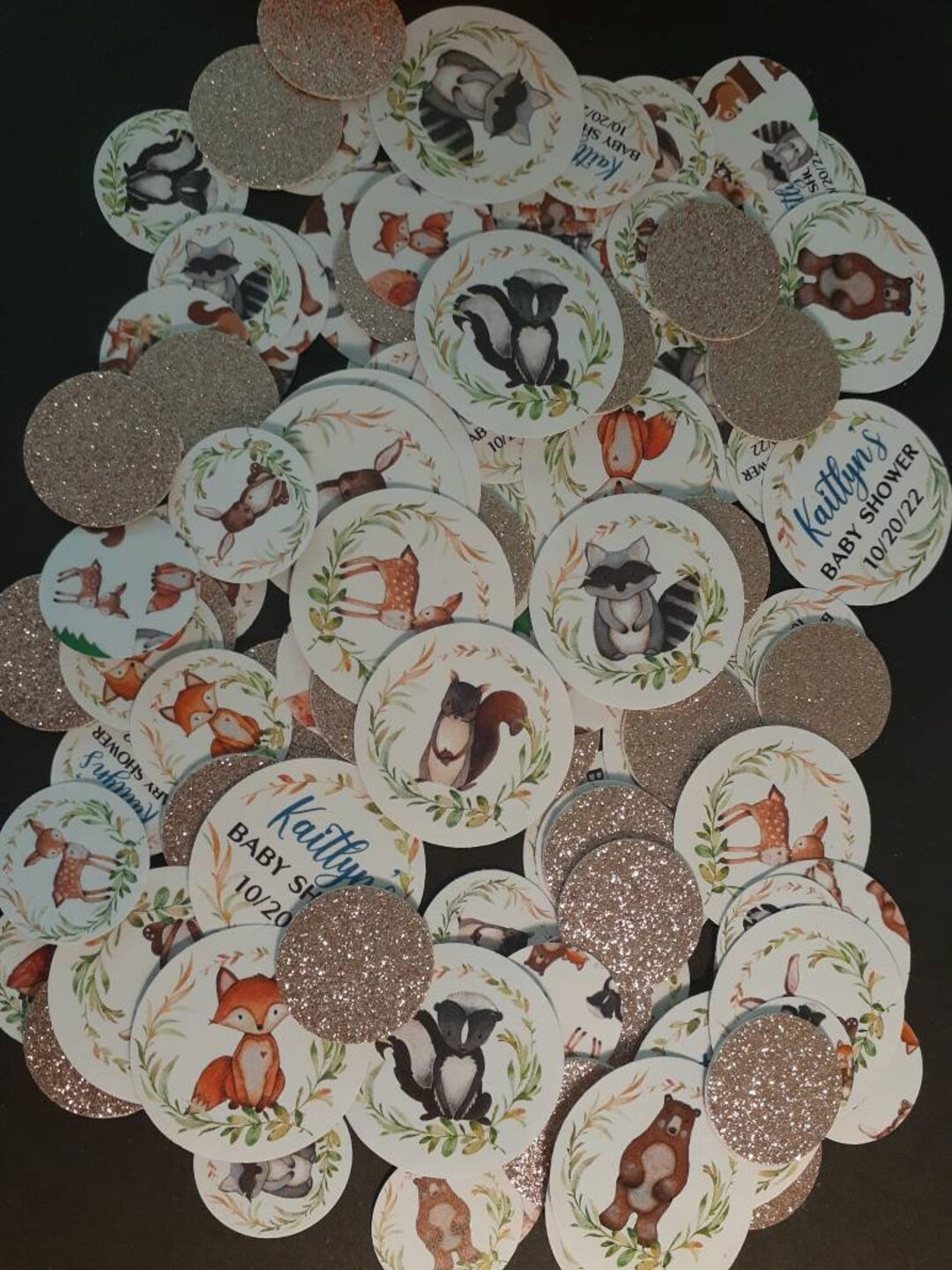 Woodland Forest Animal Confetti, Woodland Forest Animals Customized ...