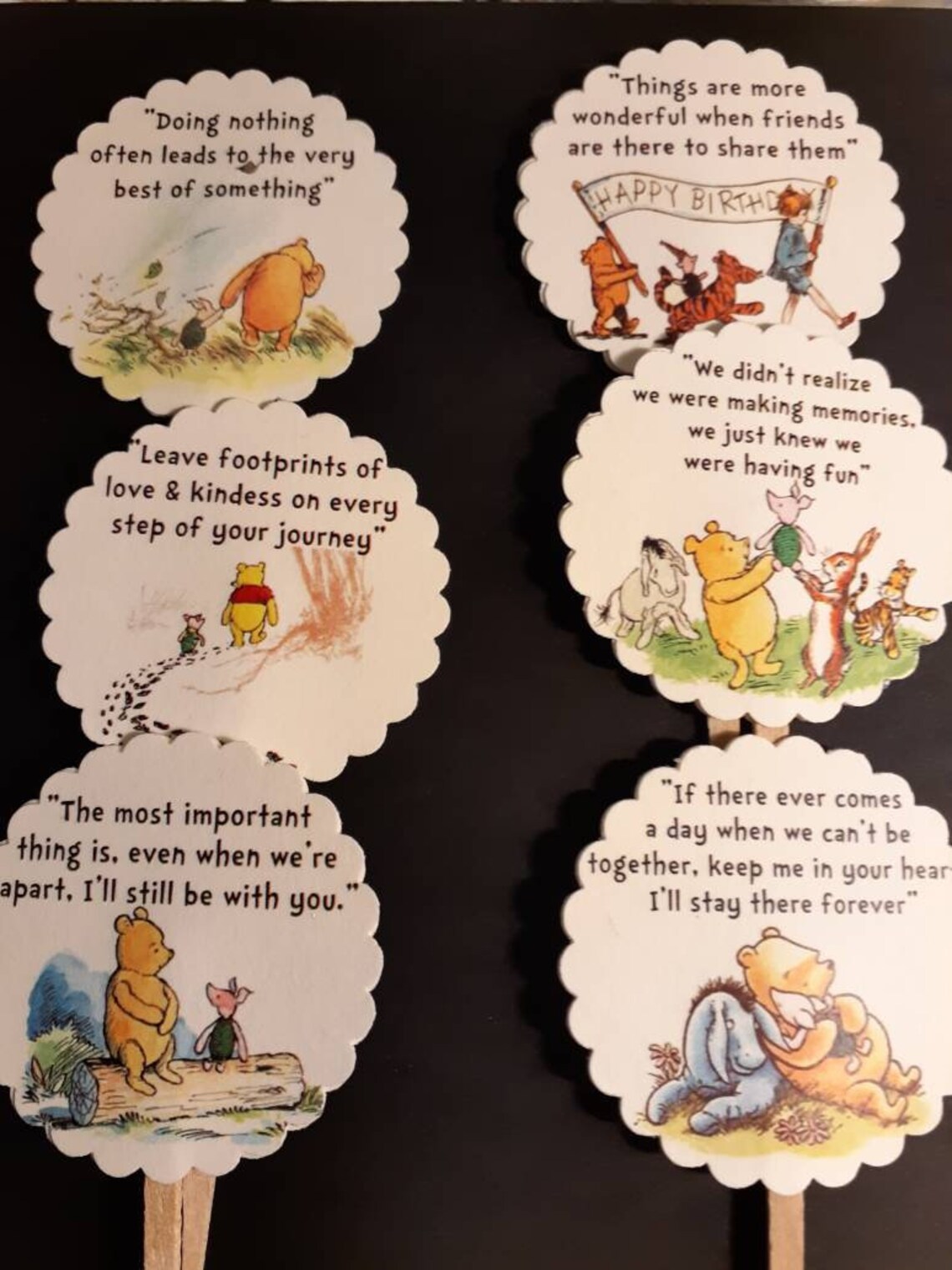 Classic Pooh & Friends Cupcake Toppers, Classic Pooh Verses Cupcake ...