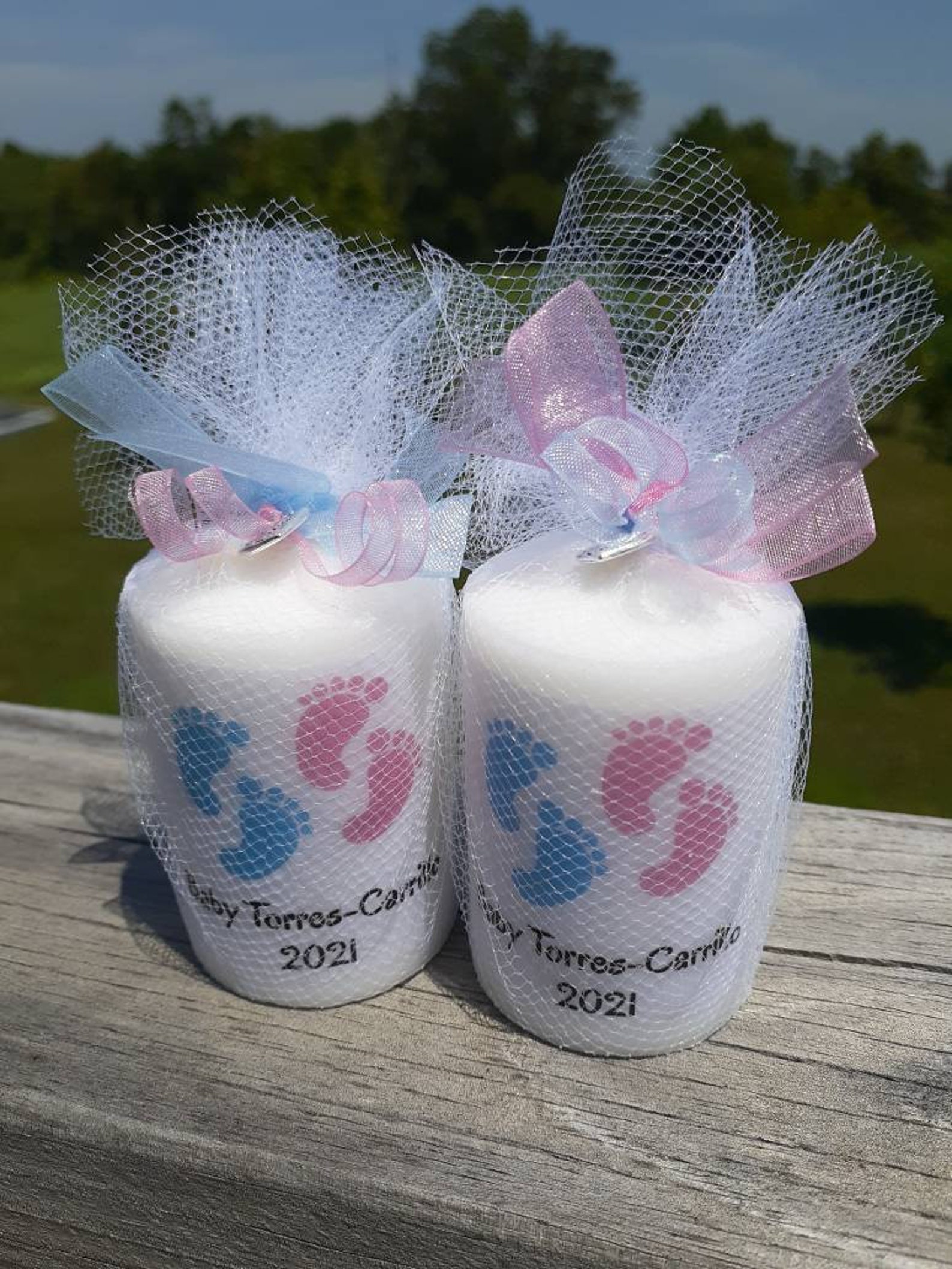 Baby Footprints Feet Baby Shower or Birthday Candle Favors - Etsy
