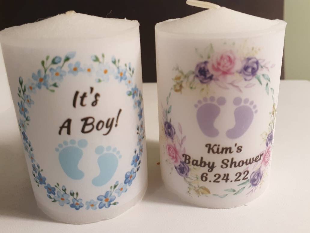 Baby Footprints Floral Baby Shower Favors, Baby Footprints Floral ...