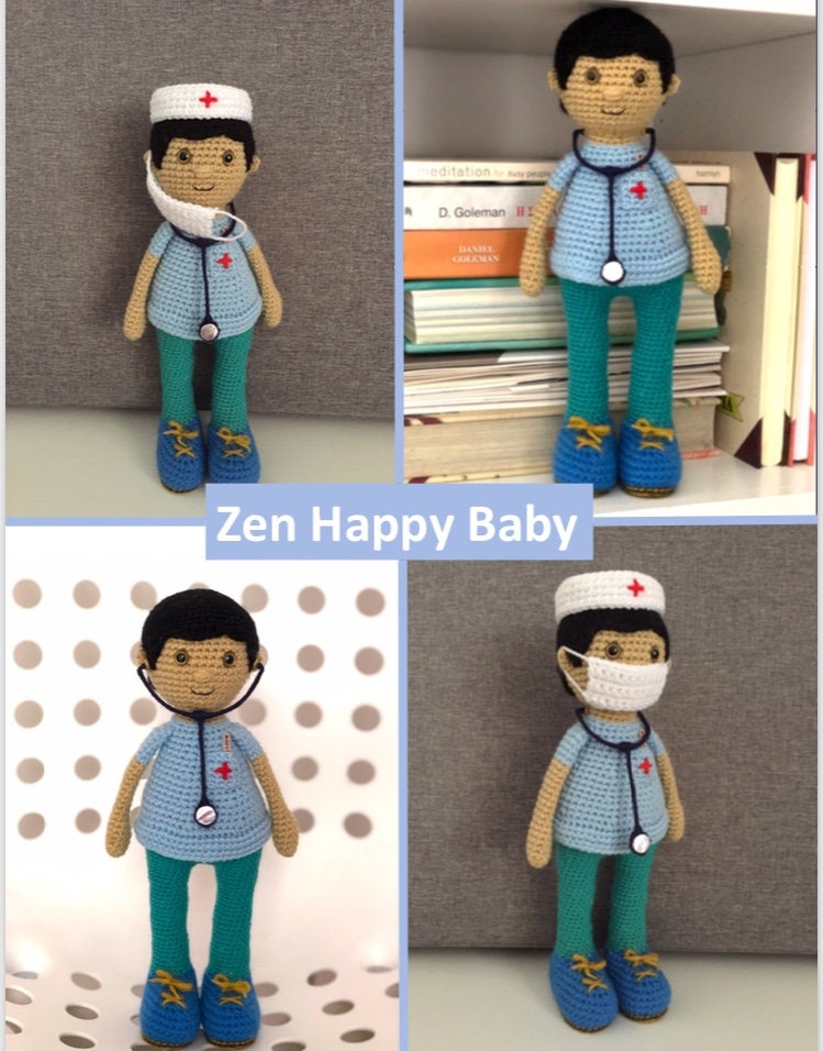 Crochet Pattern Doctor / Pattern Health Care Worker / Amigurumi Pattern ...
