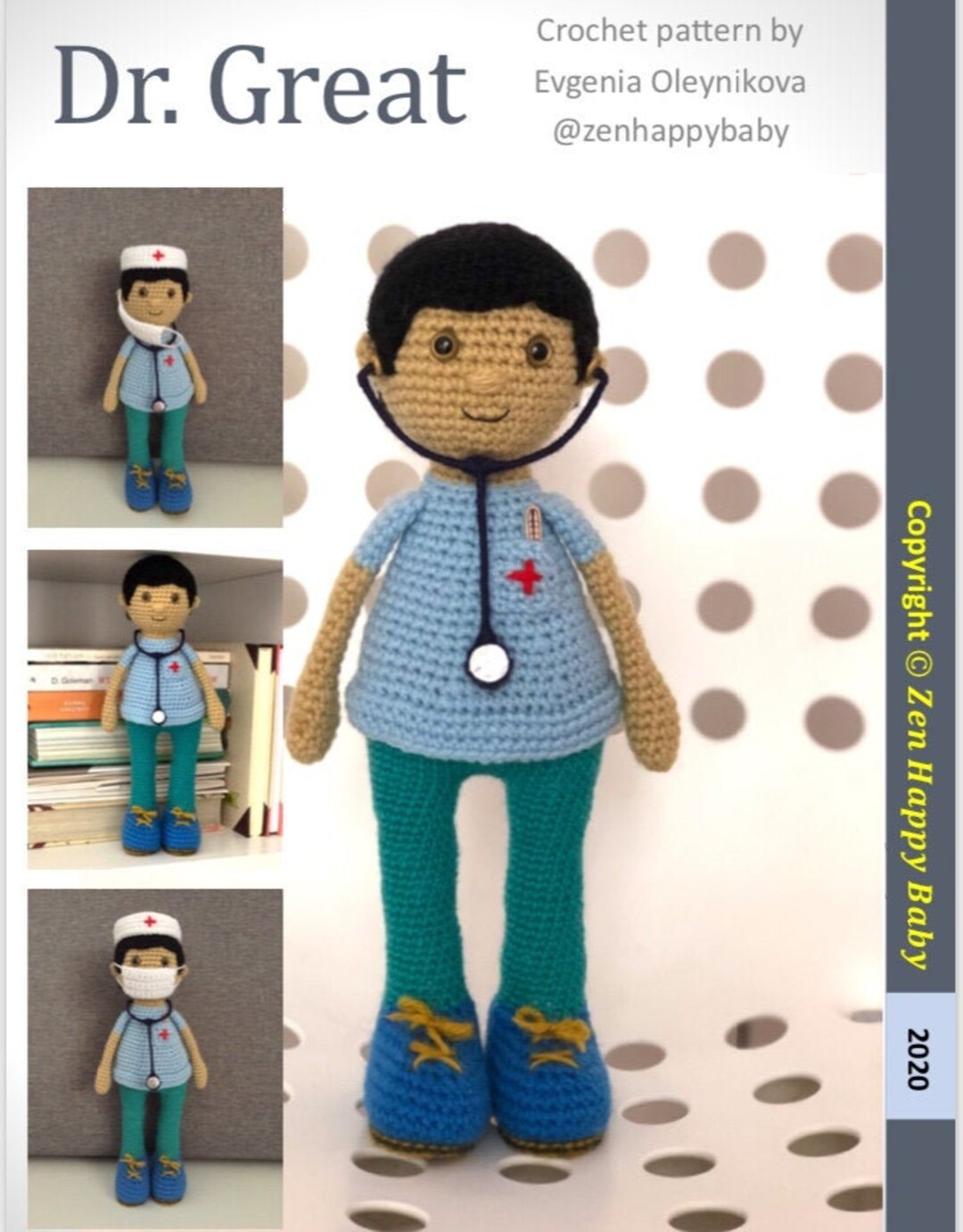 Crochet Pattern Doctor / Pattern Health Care Worker / Amigurumi Pattern ...