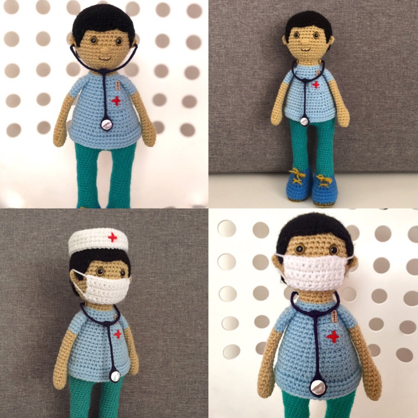 Crochet Pattern Doctor / Pattern Health Care Worker / Amigurumi Pattern ...
