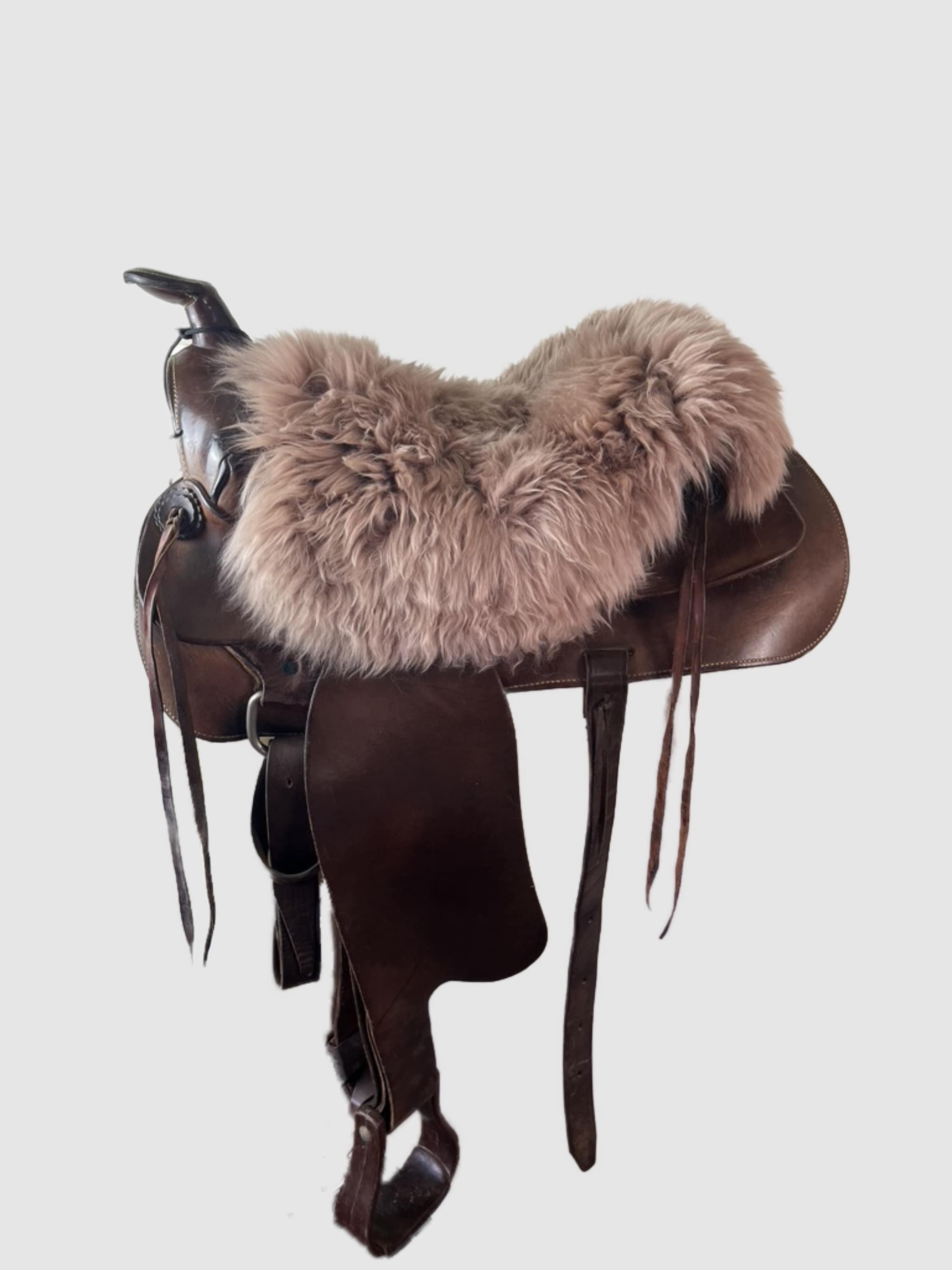 Western Saddle Wool Seat Cover, Fleece Saddle Seat Cover, Wool Saddle ...
