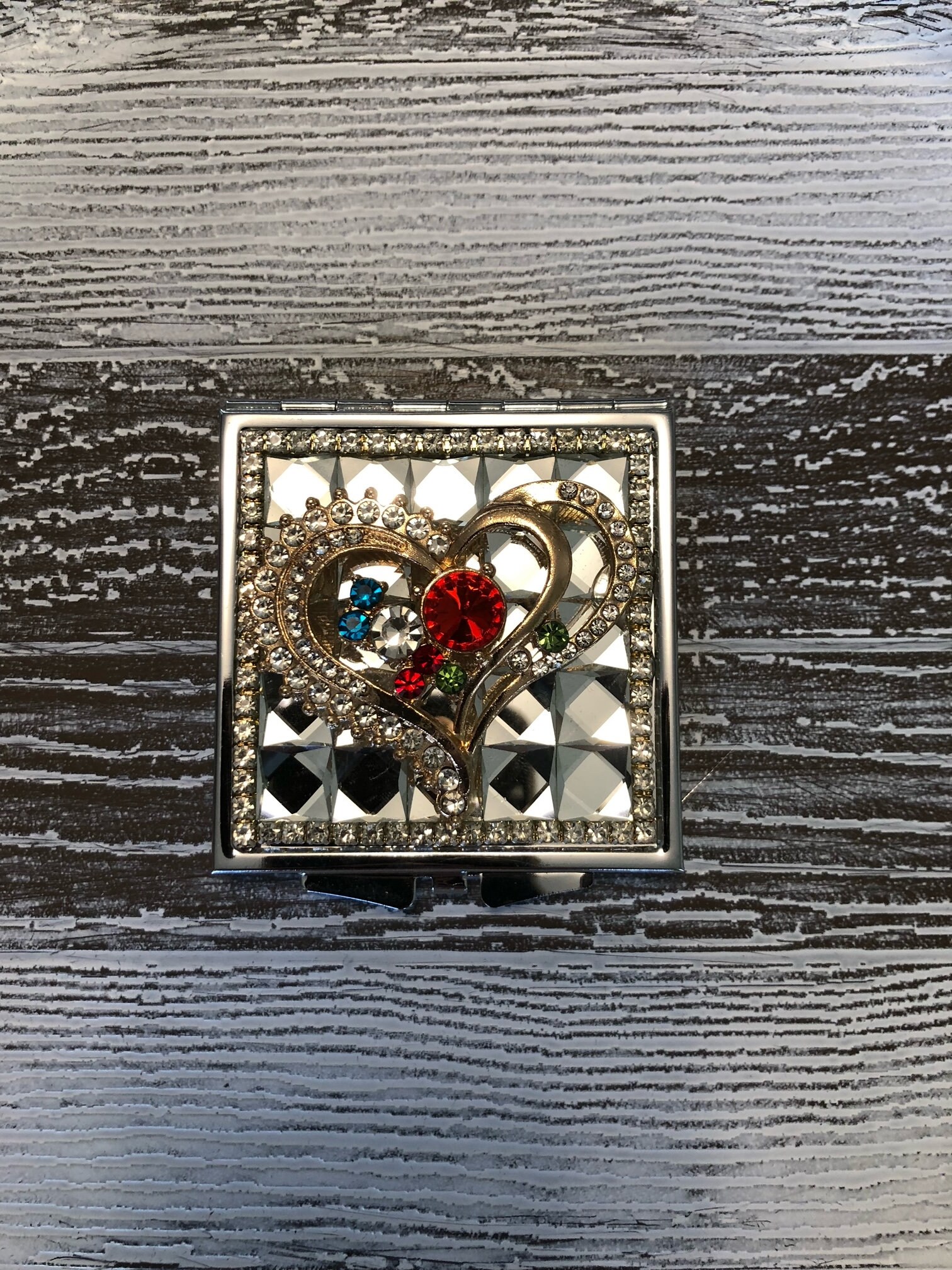 Heart Mirror Compact - Etsy