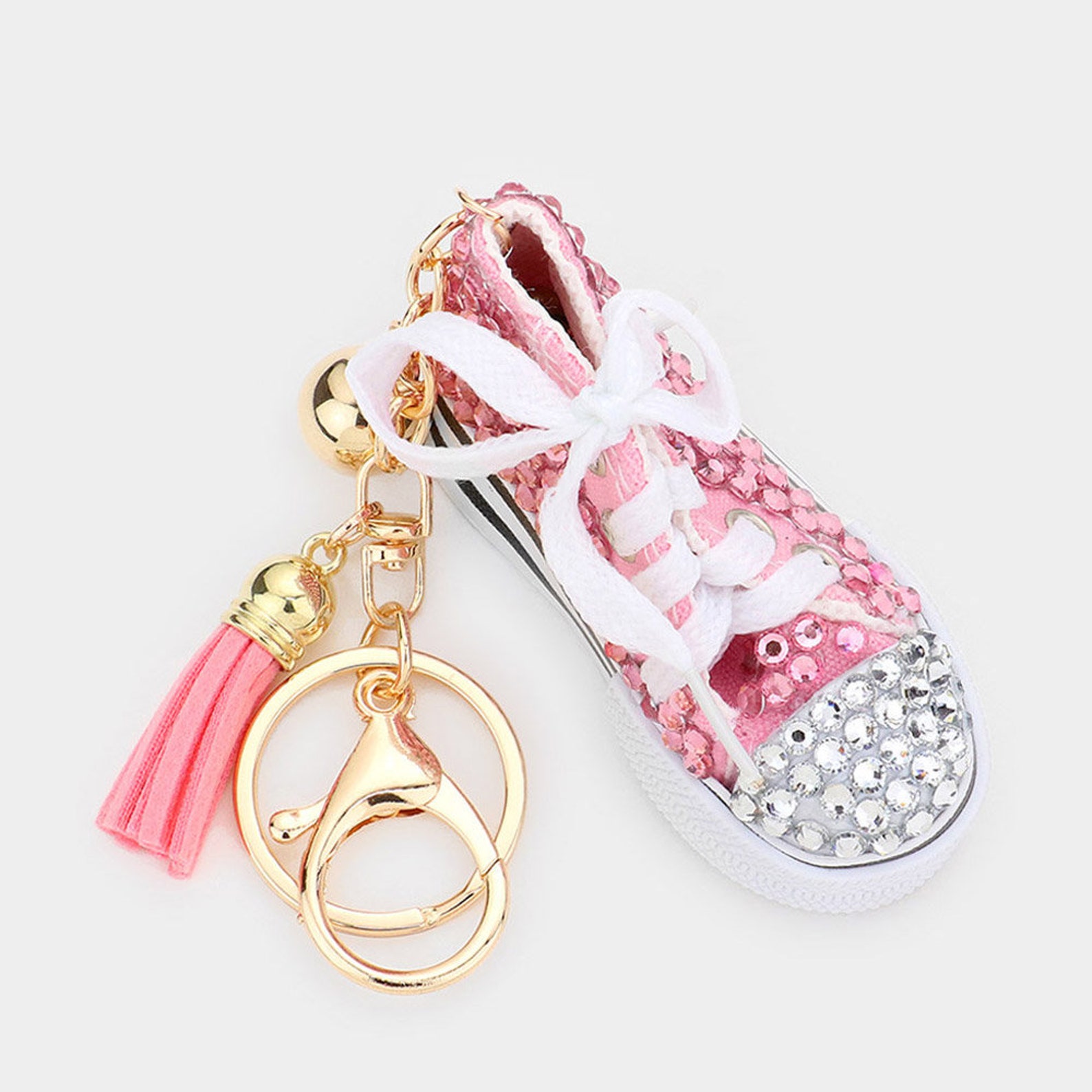 Pink Bling Sneaker Key Chain / Handbag Charm - Etsy