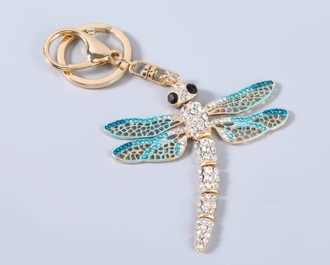 Blue Firefly Key Chain / Handbag Charm - Etsy