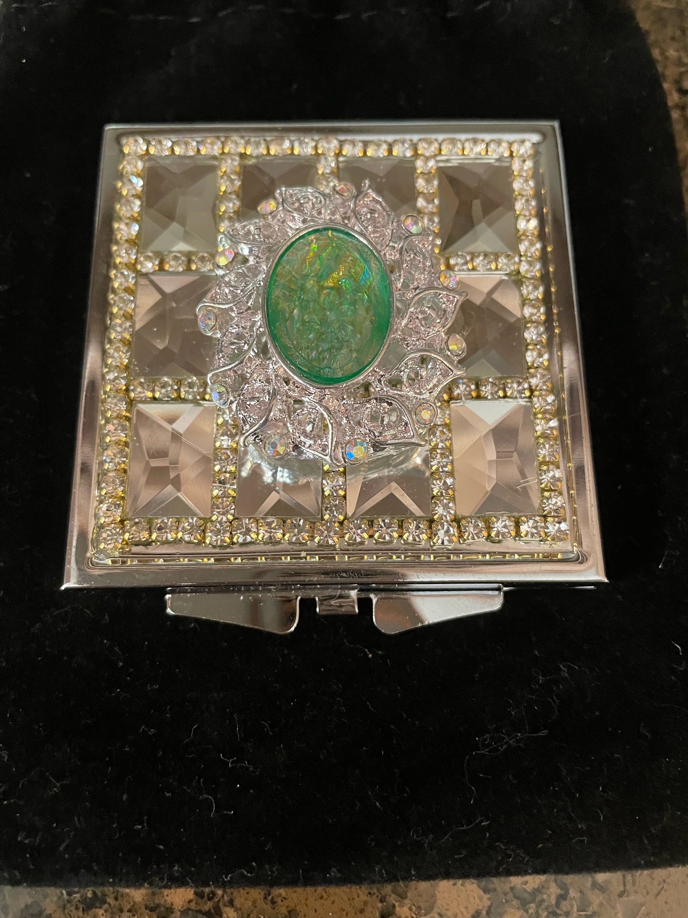 Green Gem Compact Mirror - Etsy