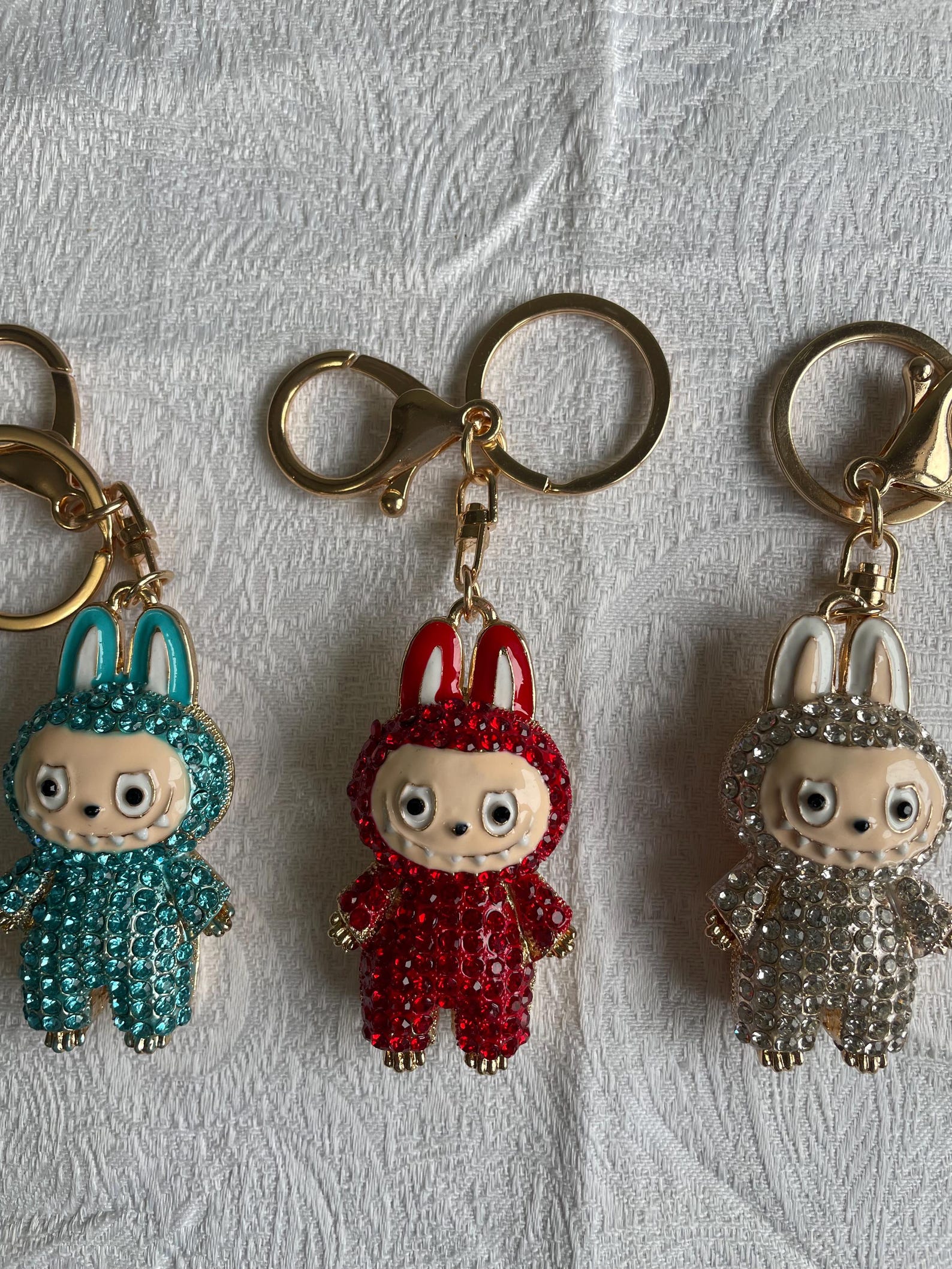 Rhinestone Monster Keychain / Handbag Charm - Etsy