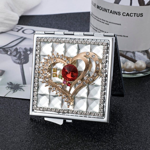 Heart Mirror Compact - Etsy