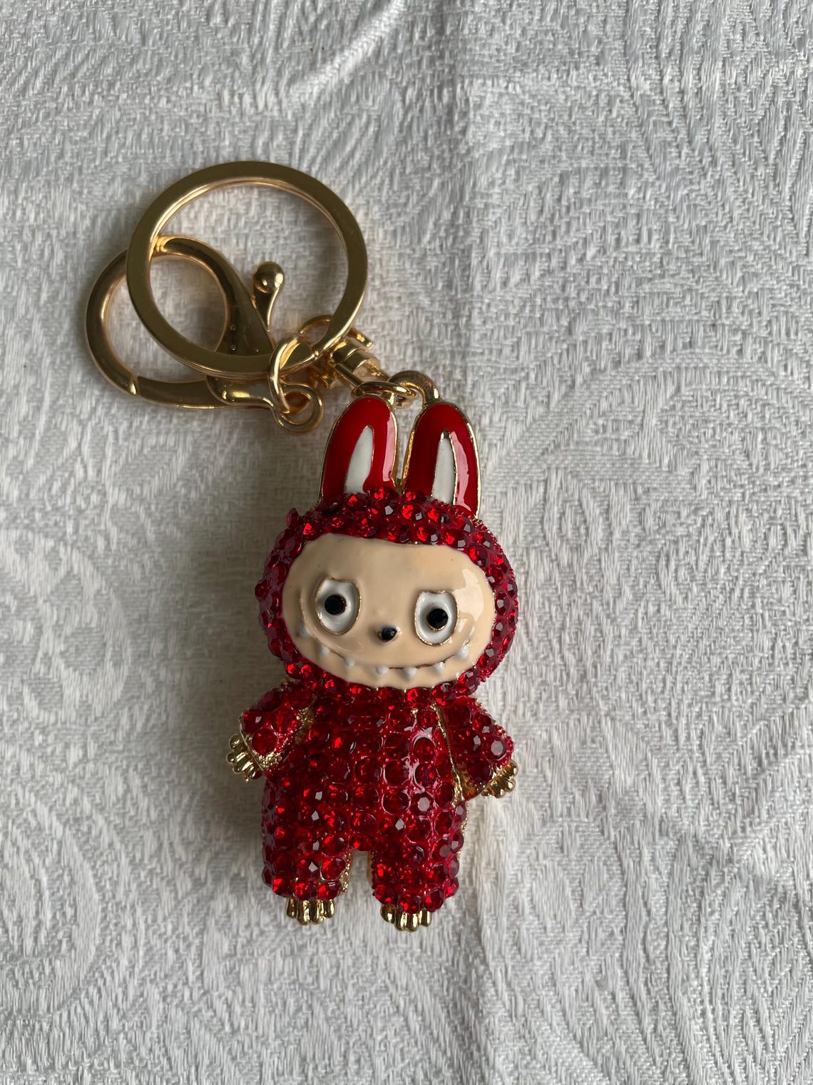 Rhinestone Monster Keychain / Handbag Charm - Etsy