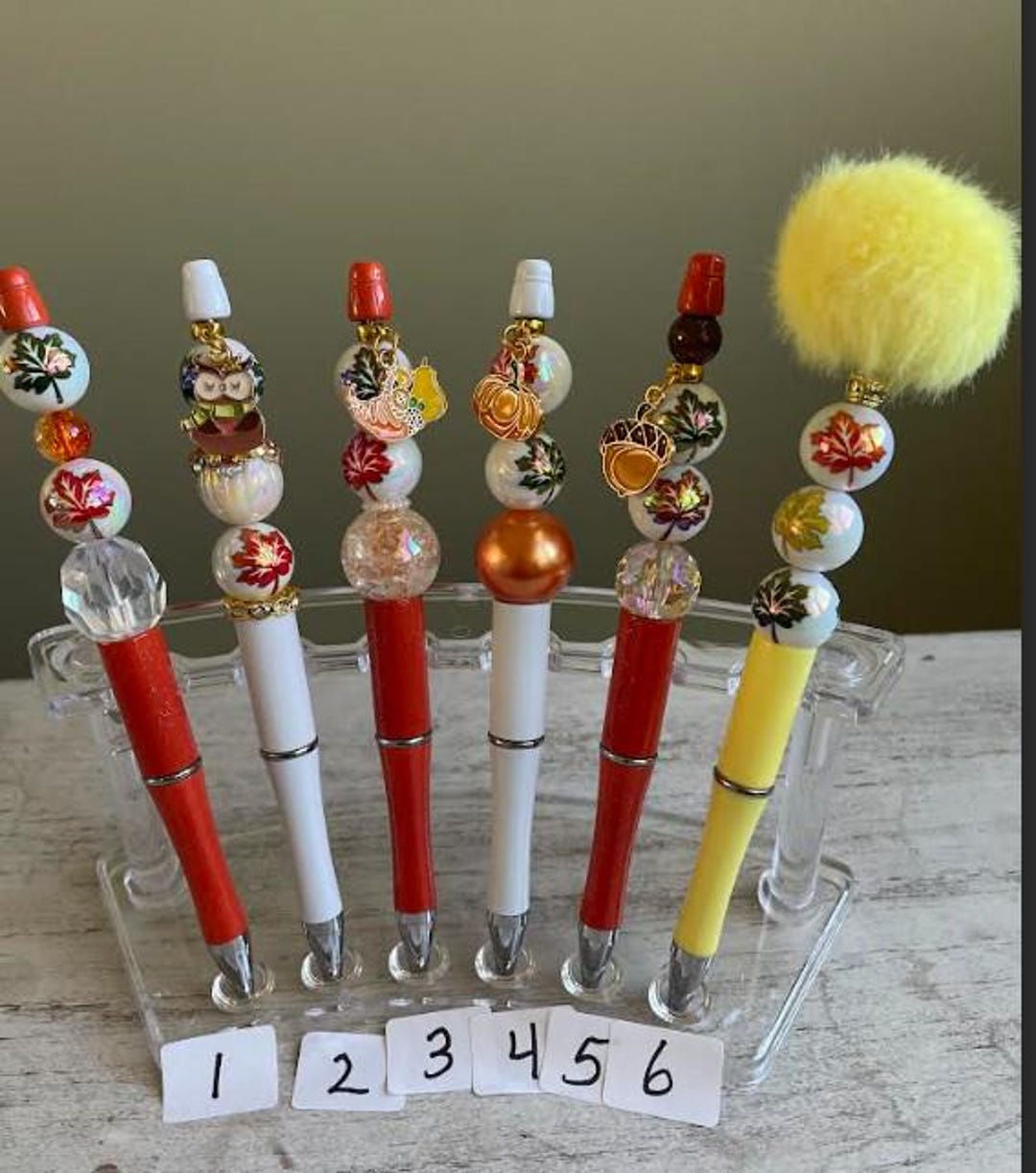 Autumn Leaf Beaded Pens - Choice of Six Styles - Etsy