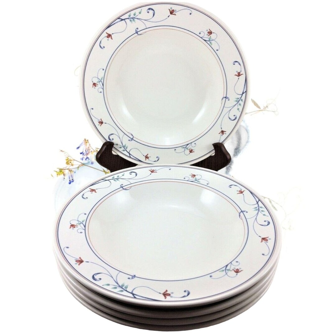 Mikasa Intaglio Annette (CAC20) Set of 4 Large Rim Soup Bowls 9 3/8” - Etsy