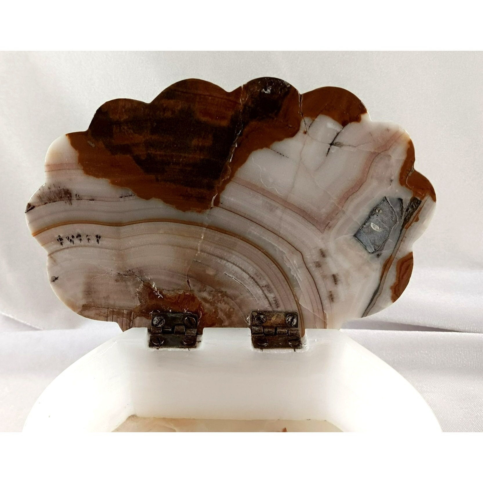 1940s Italian Onyx Marble Shell Shape Trinket Jewelry Box Footed - Etsy