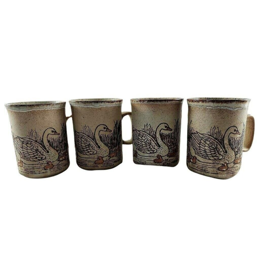 Duncan Ceramics Scotland Mugs Swan Family Set of 4 - Etsy