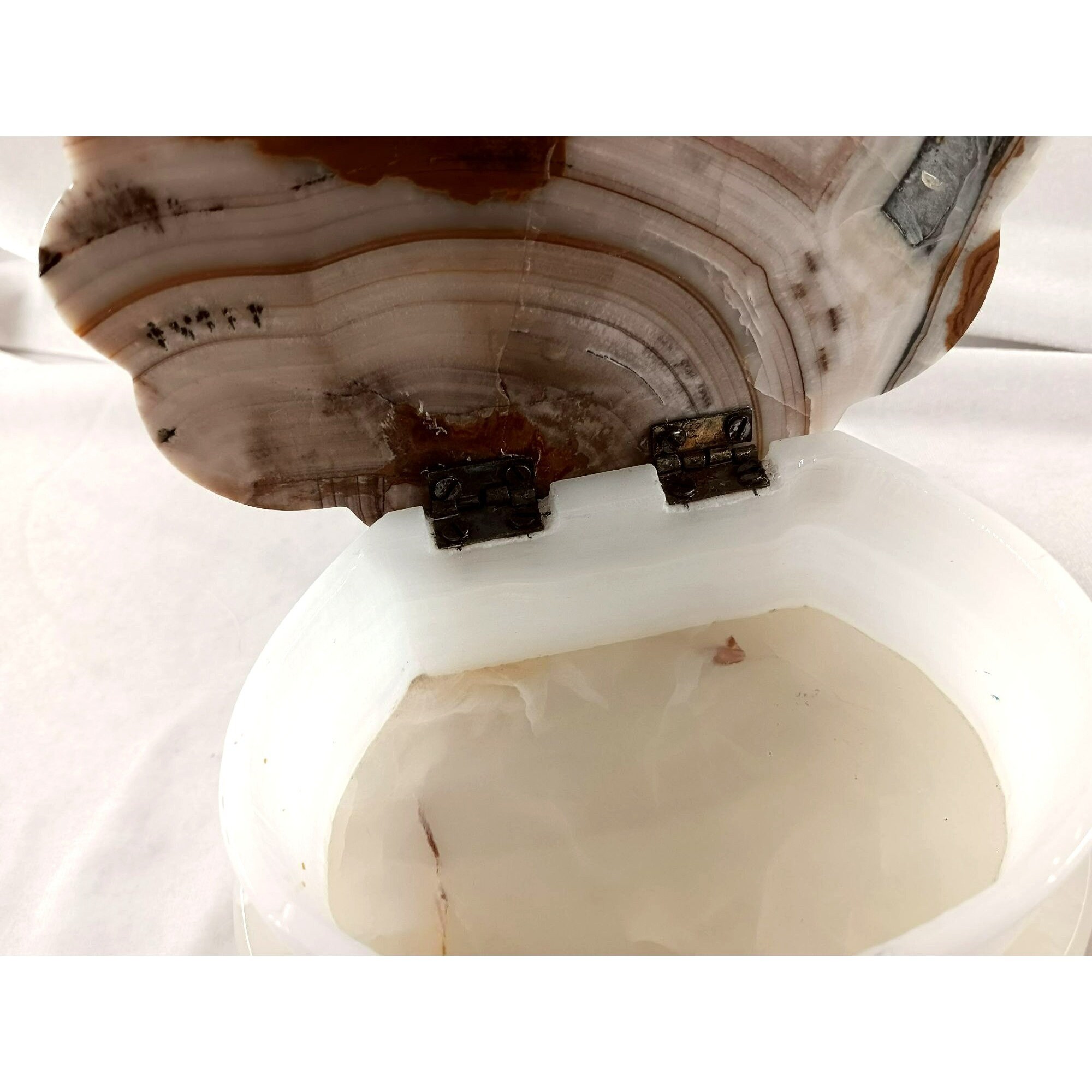 1940s Italian Onyx Marble Shell Shape Trinket Jewelry Box Footed - Etsy