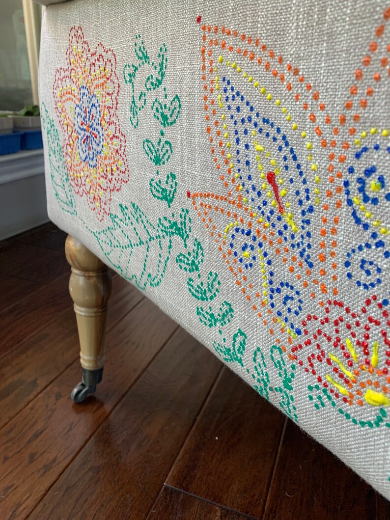 SOLD - Customizable "hand Stitch" Accent Chair - Etsy