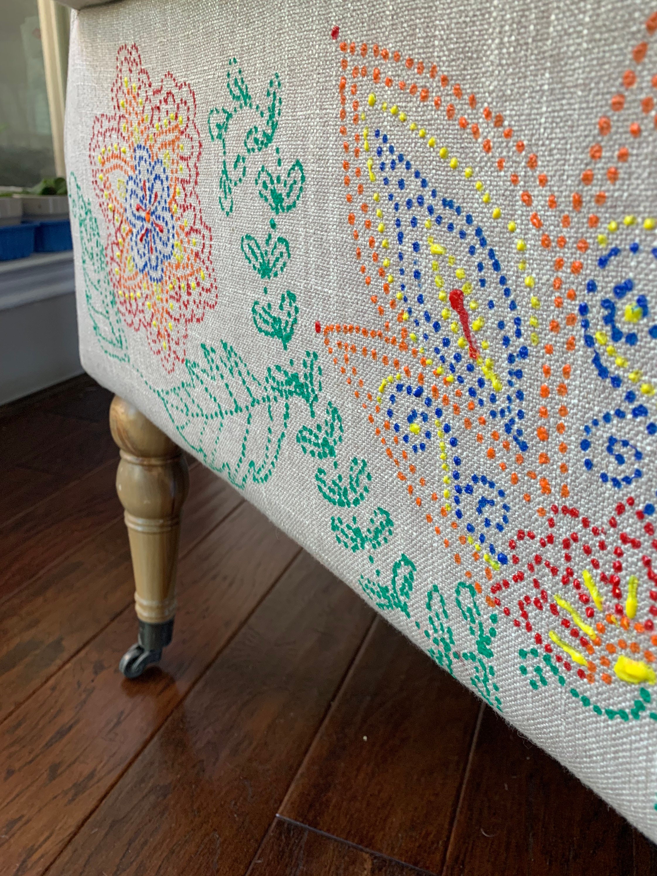 SOLD - Customizable "hand Stitch" Accent Chair - Etsy