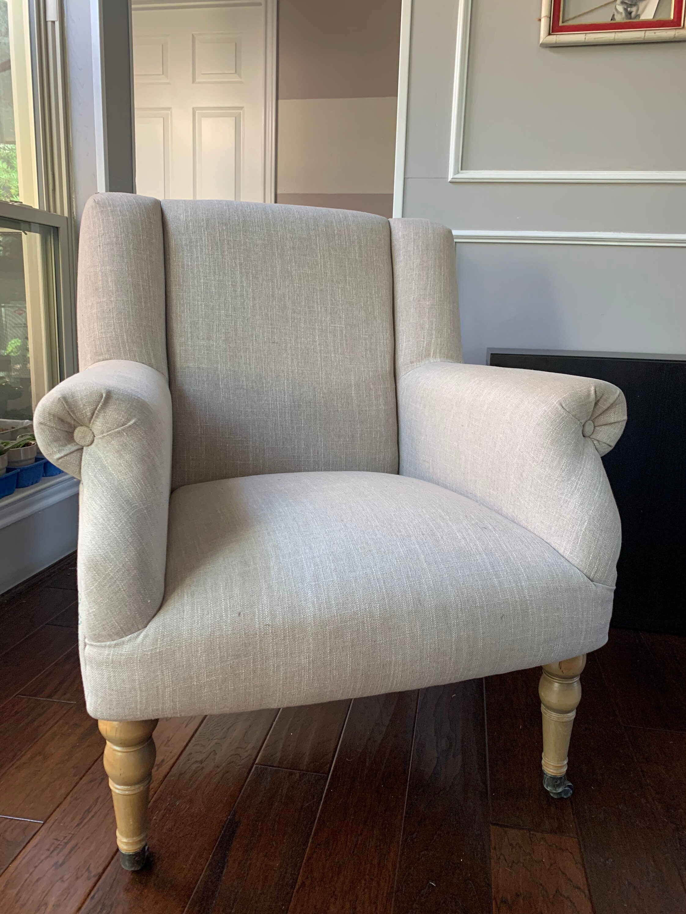 SOLD - Customizable "hand Stitch" Accent Chair - Etsy