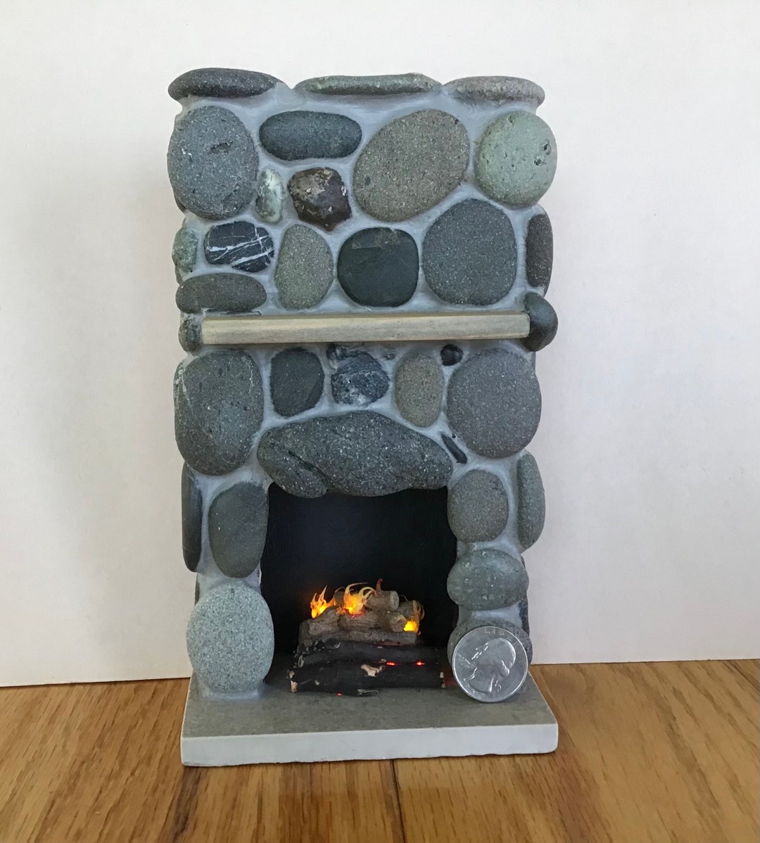 Masonryminatures - #118 - Miniature Stone Fireplace /1:12 Scale - Etsy