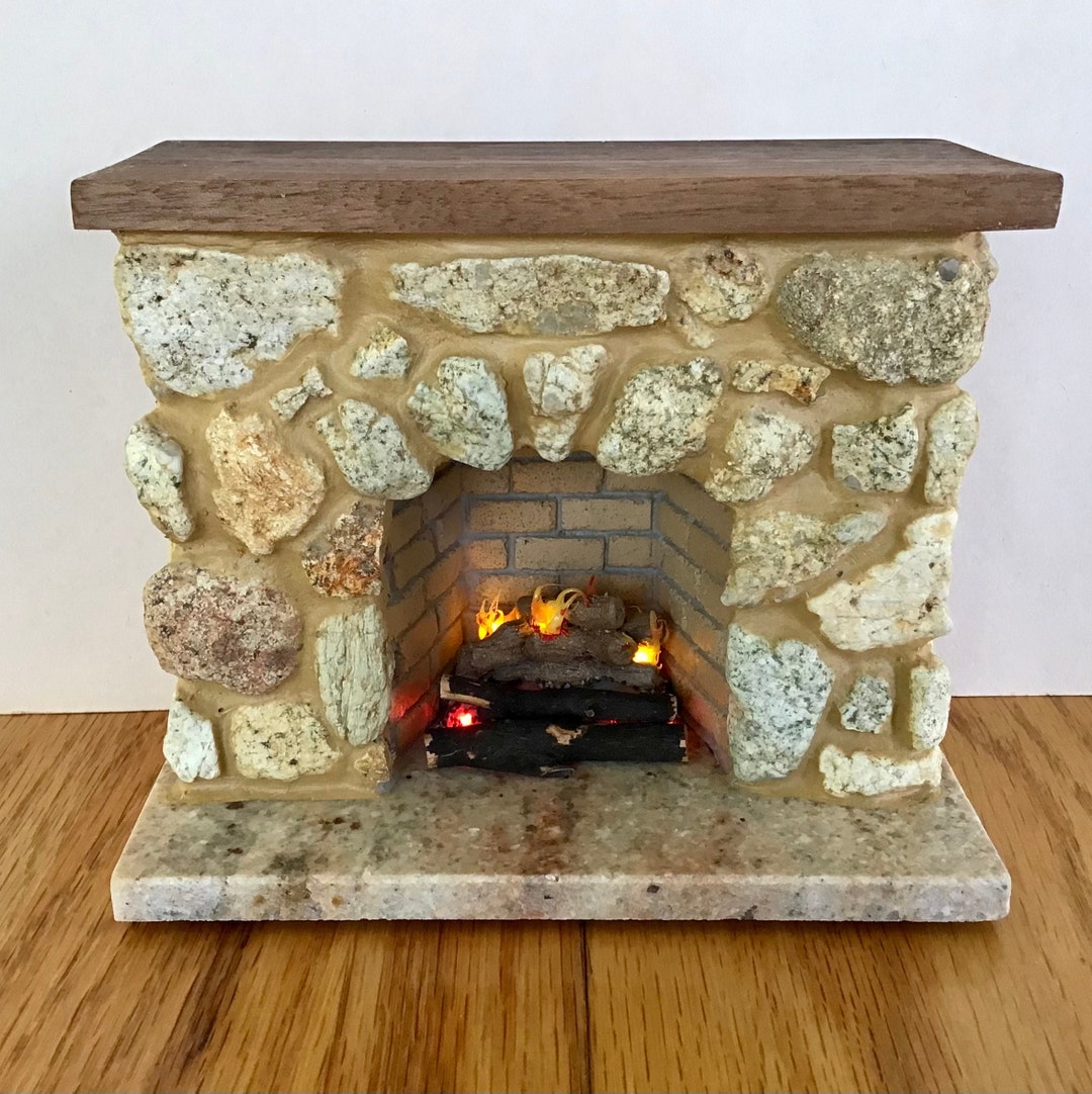 Masonryminiatures- # 117- Miniature Stone Fireplace - Etsy