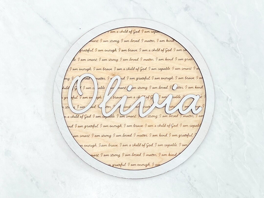 10" Affirmations Name Sign *ADOPTION FUNDRAISER* - Etsy