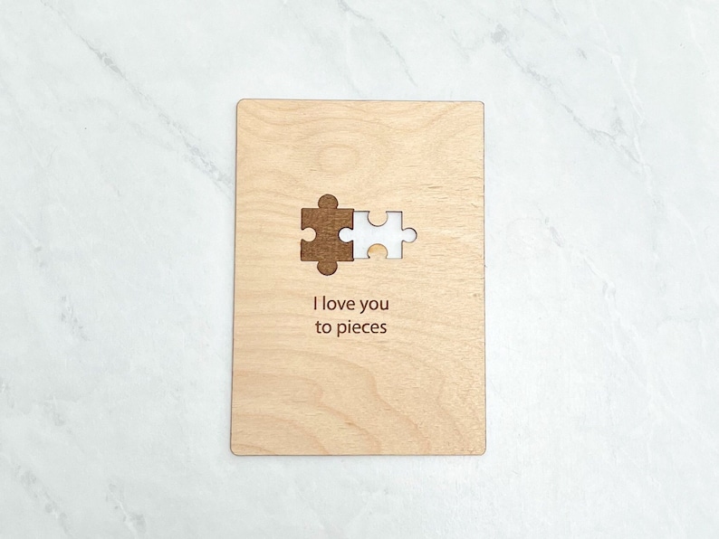 Puzzle Piece Card - Etsy