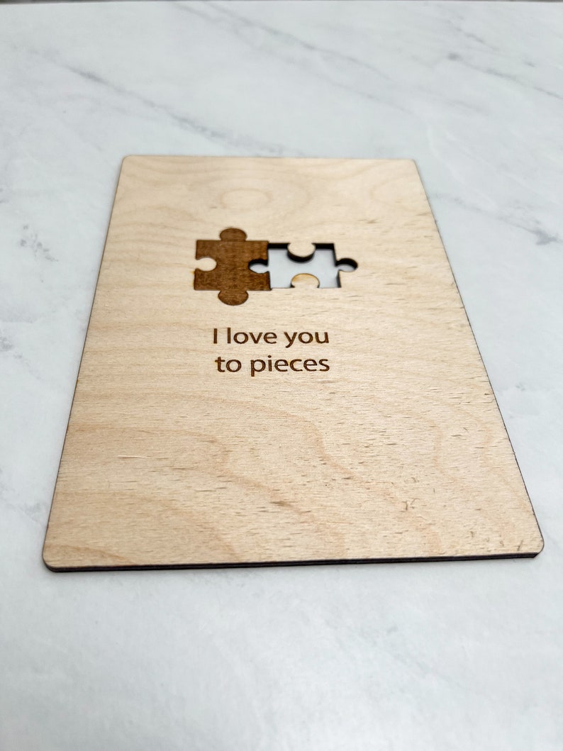 Puzzle Piece Card - Etsy