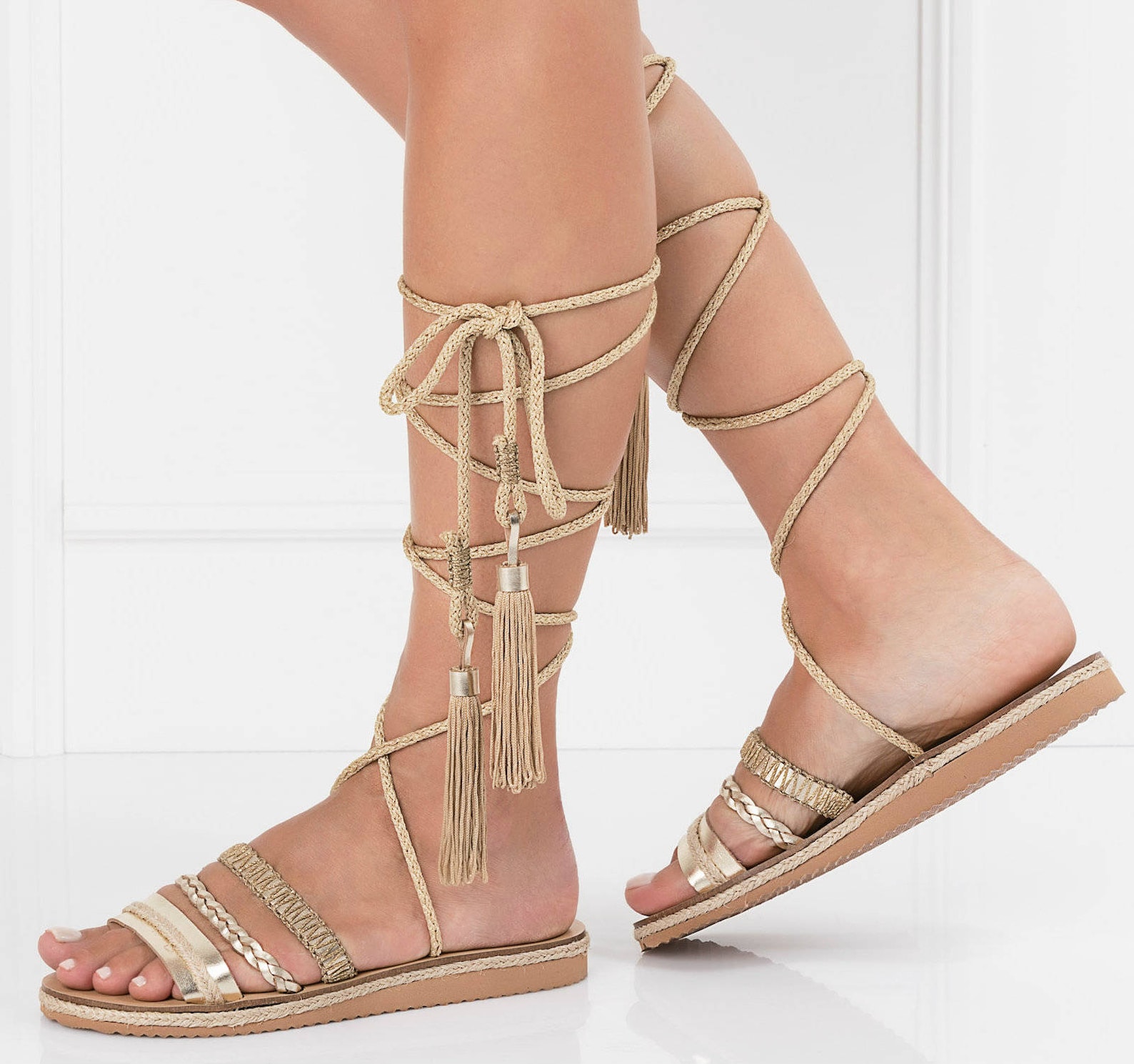 Wrap up Flat Sandals,lace up Gladiators,boho Womens Sandals,,boho ...