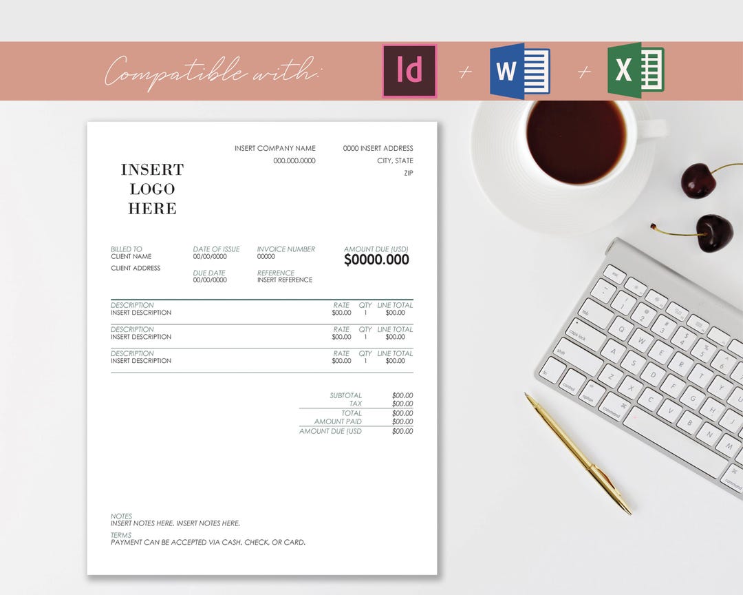 Invoice Template - Etsy