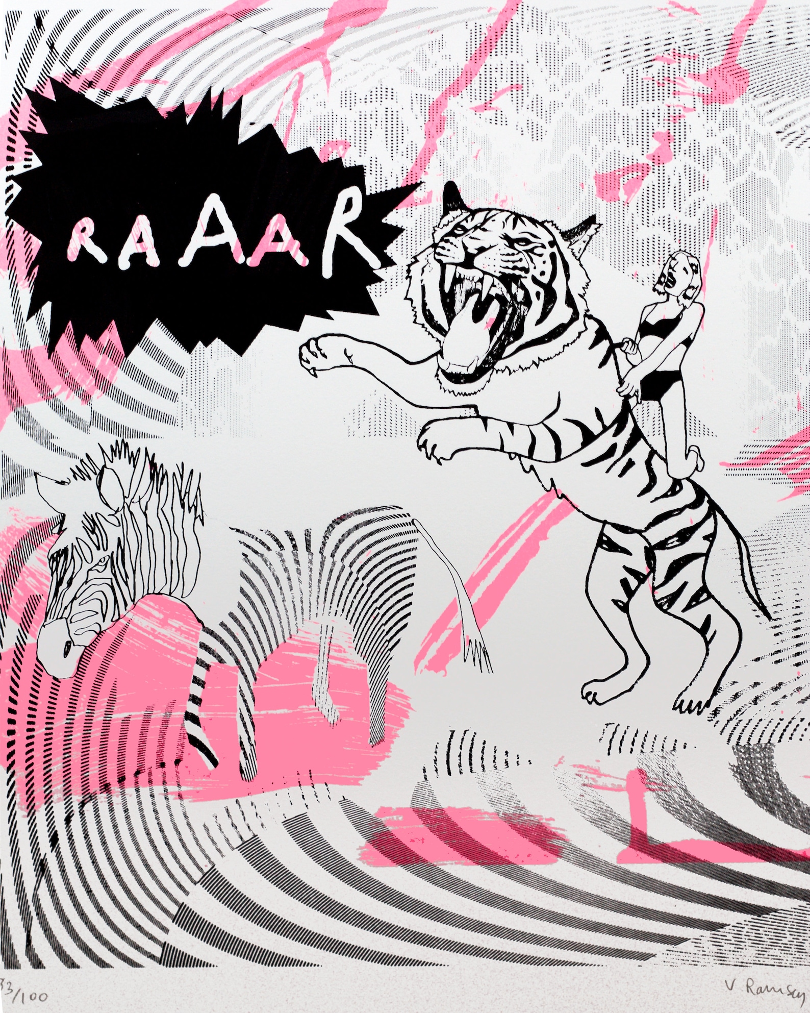 Tiger Screen Print Limited Edition Screen Print Tiger - Etsy