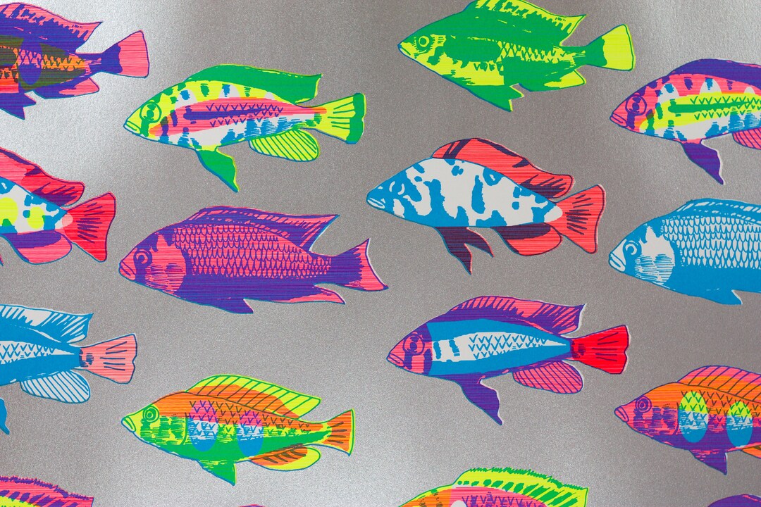 Limited Edition Fluorescent Fish Screen Print - Percy and His Friends ...