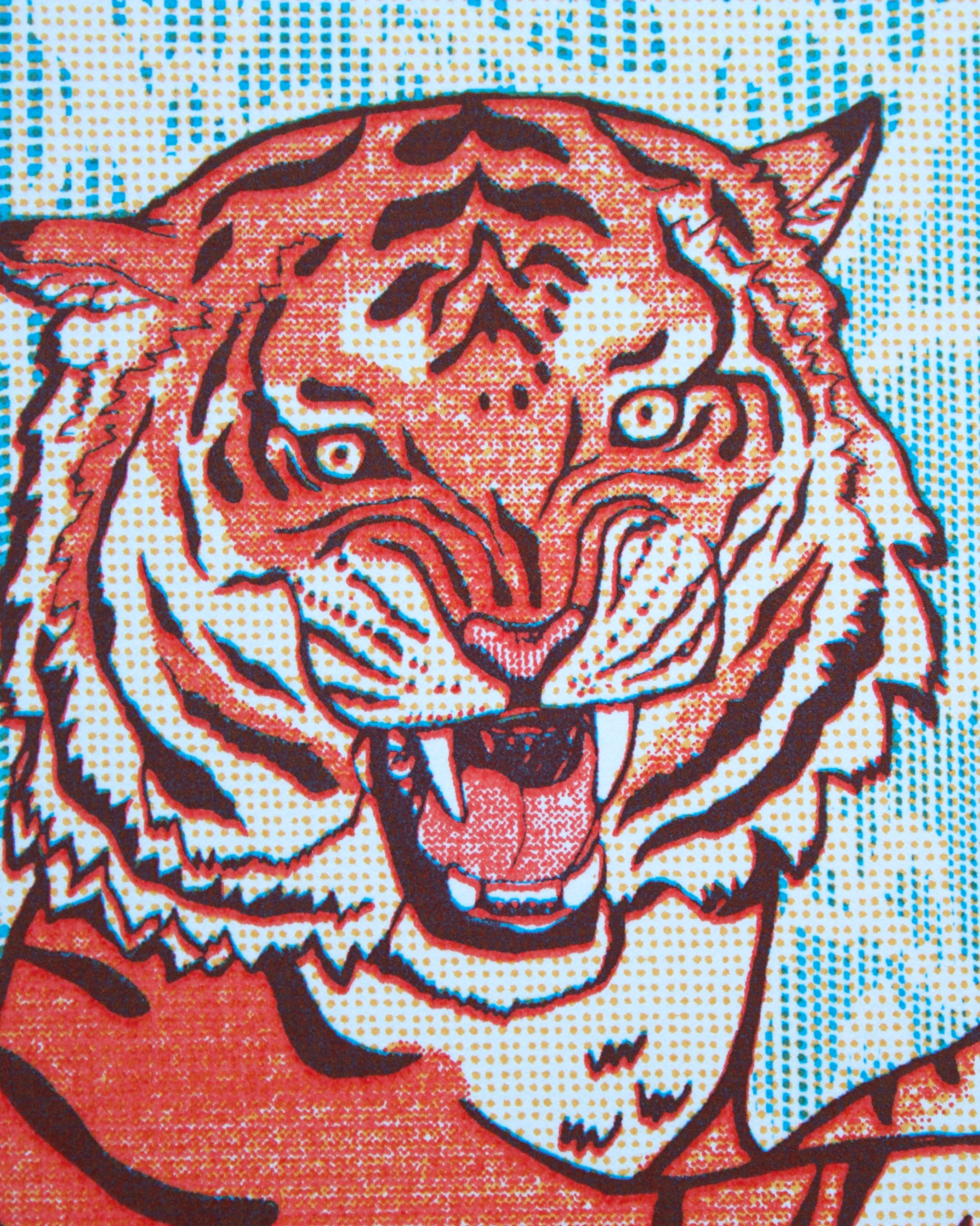 Tiger Screen Print, Limited edition Print, Screen print art, Tiger wall ...