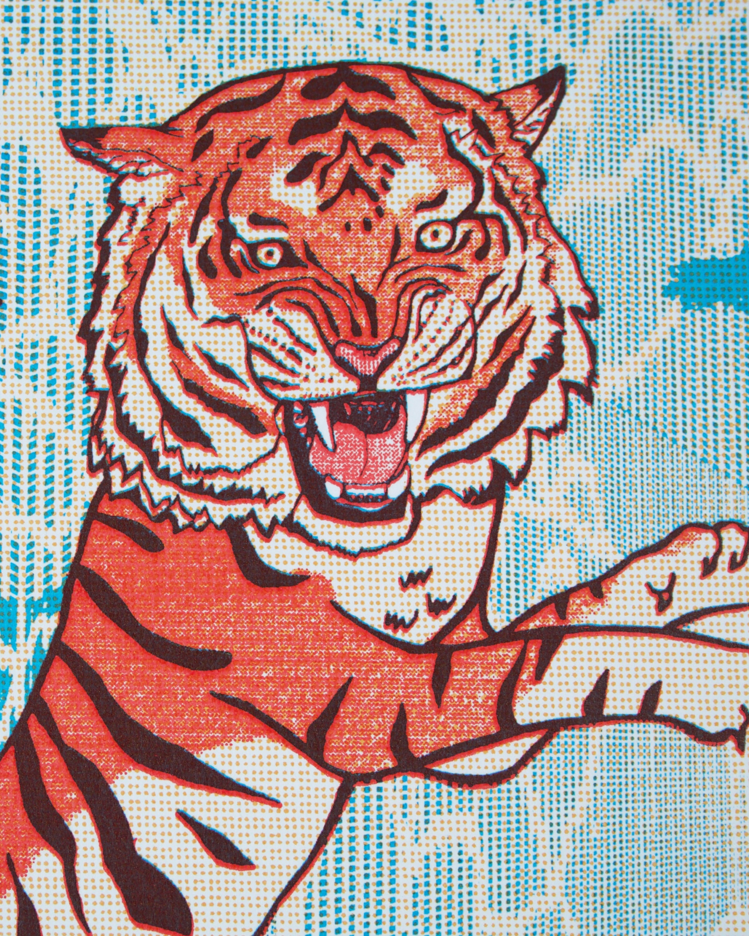 Tiger Screen Print, Limited edition Print, Screen print art, Tiger wall ...