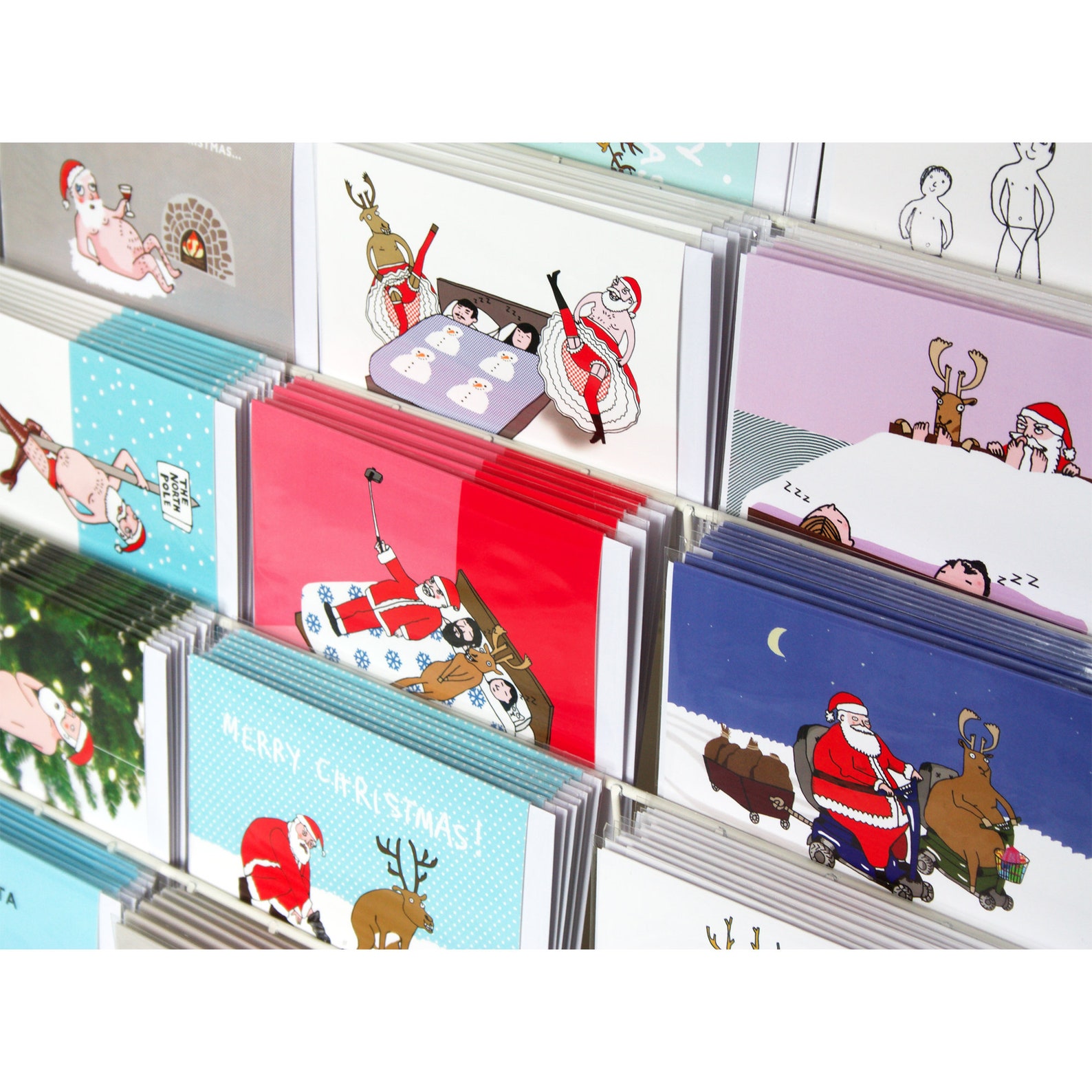 Funny Christmas Card Christmas Cards Sexy Santa Naughty Etsy