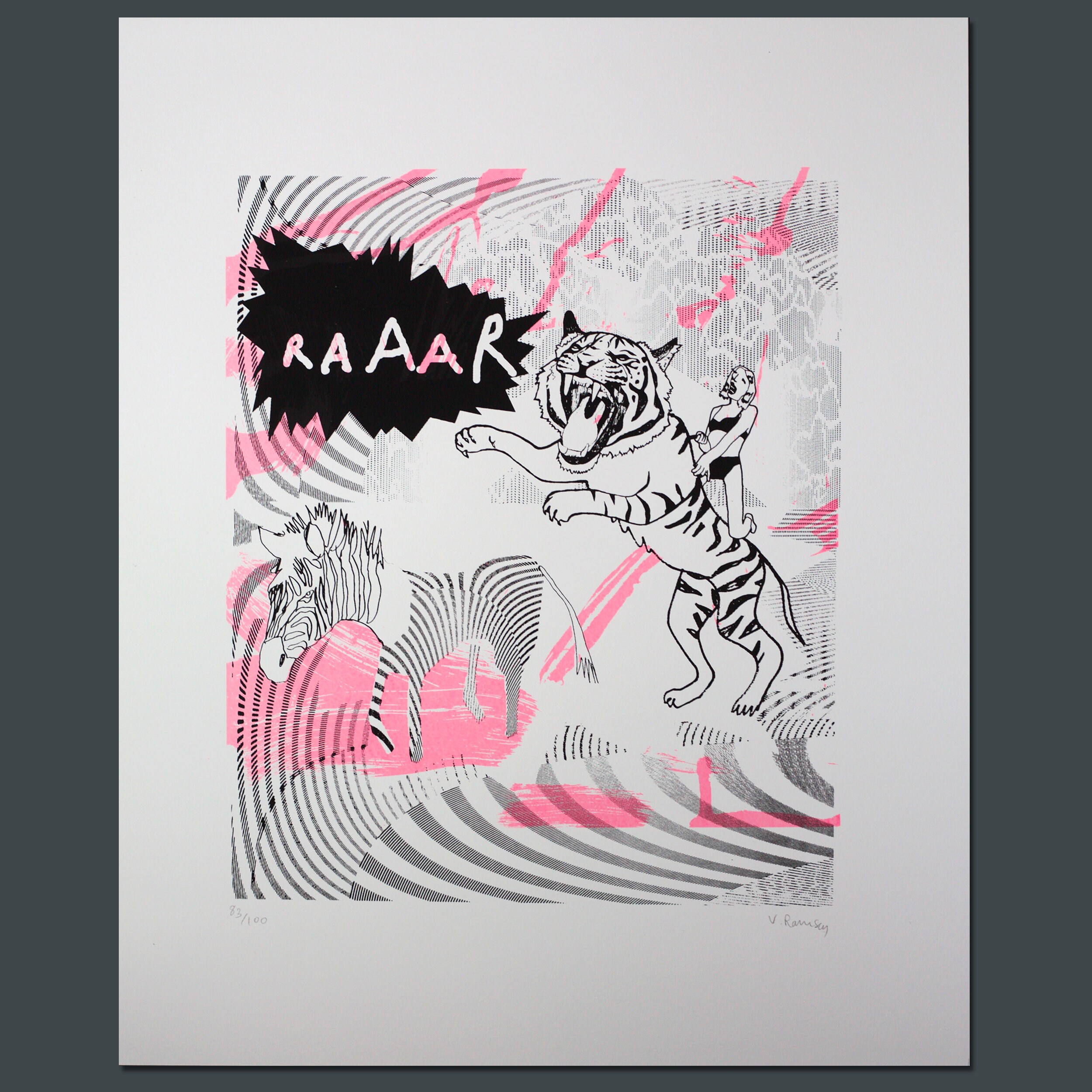 Tiger Screen Print Limited Edition Screen Print Tiger - Etsy UK