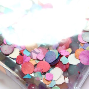 Confetti Party / Small Pouch, Transparent Handbag, Clear Bag, Pencil ...