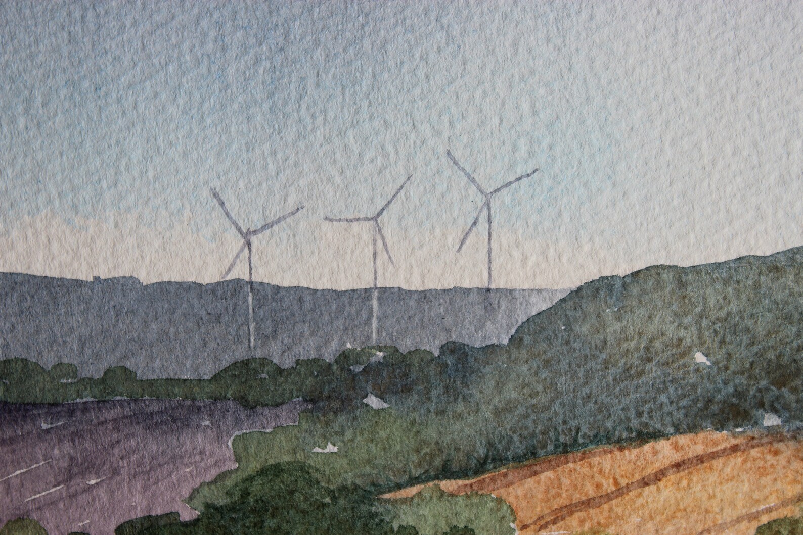 Sky Painting in Watercolour Storm Sky Sky and Clouds Stormy - Etsy