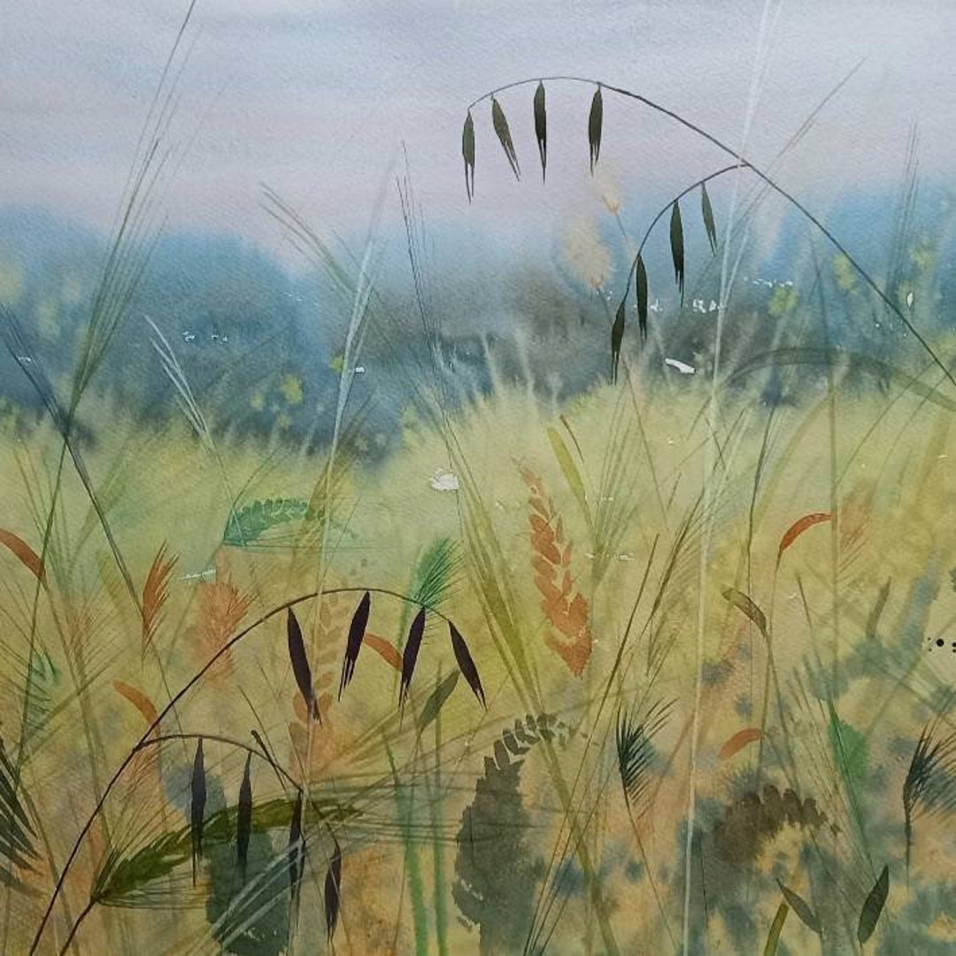 Watercolour Landscape, Summer Watercolor Painting of English ...