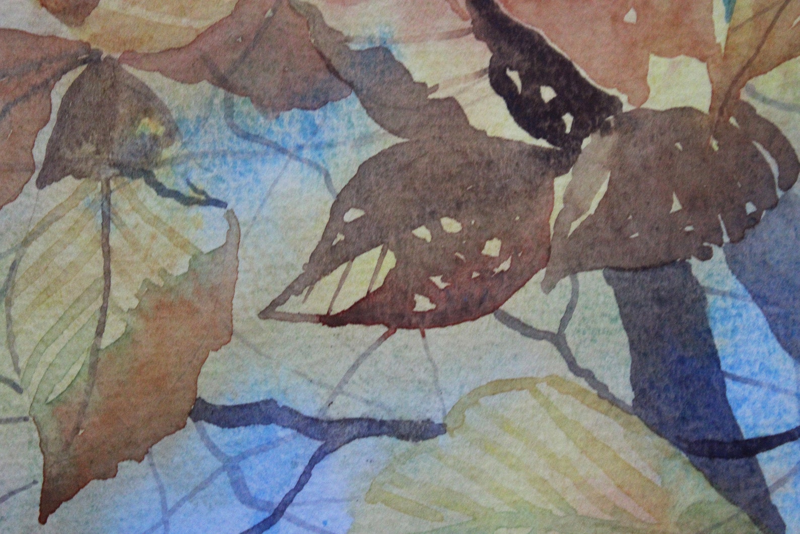 Beech Tree Painting Yellow Leaves Autumn Colours Tree - Etsy