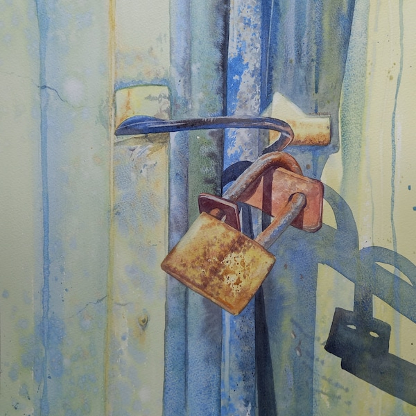 Rusty Padlock - Etsy