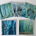 Fine Art Card Set of 5, Teal Cards, From Original Teal Art, Card Gift ...