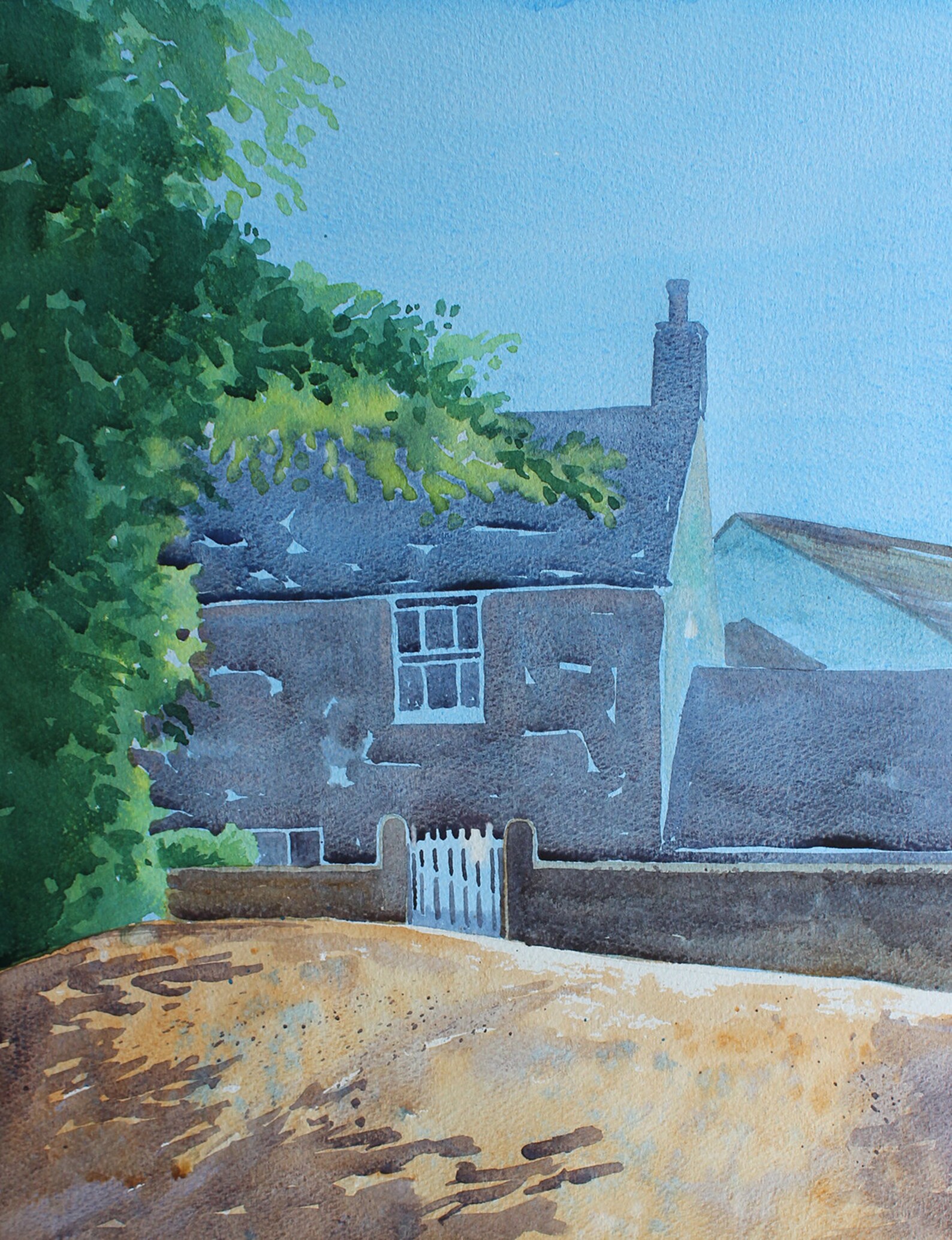 Watercolour of Cornwall Village Contemporary Watercolour - Etsy UK
