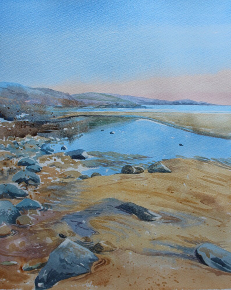 Original Beach Painting Perranuthnoe Cornwall Seascape - Etsy