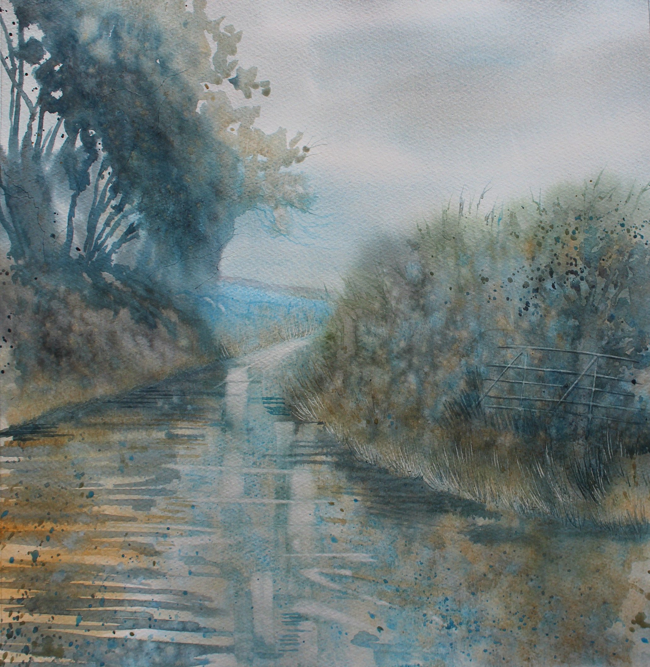 Art & Collectibles cornwall watercolour cornwall winter landscape wet ...