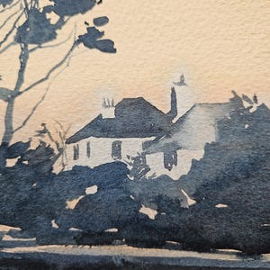 Sunset on Water Watercolour Painting, Mylor Harbour, Cornwall, Coastal ...