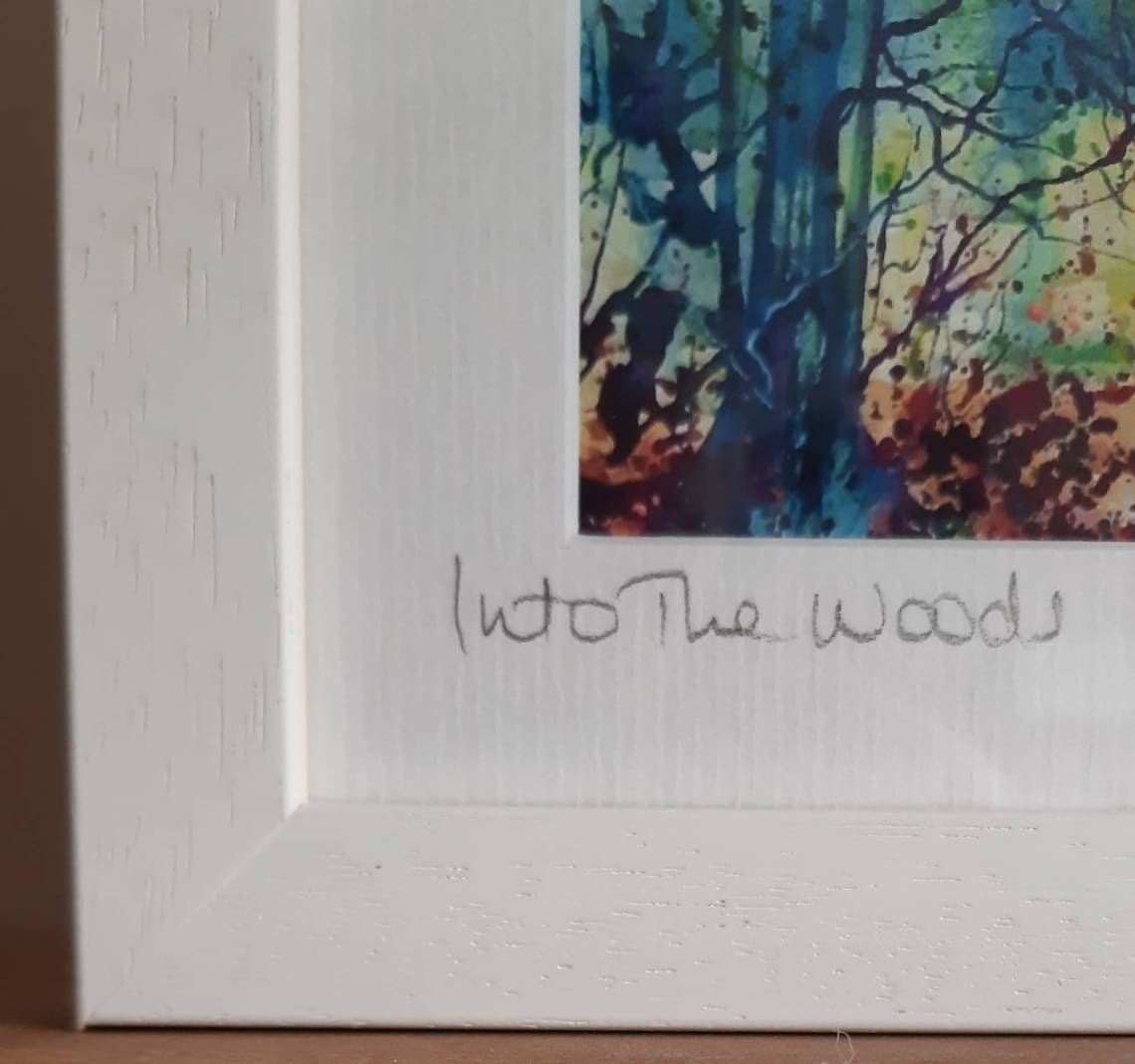 Framed Print of Trees Woodland Print Autumn Tree Print - Etsy