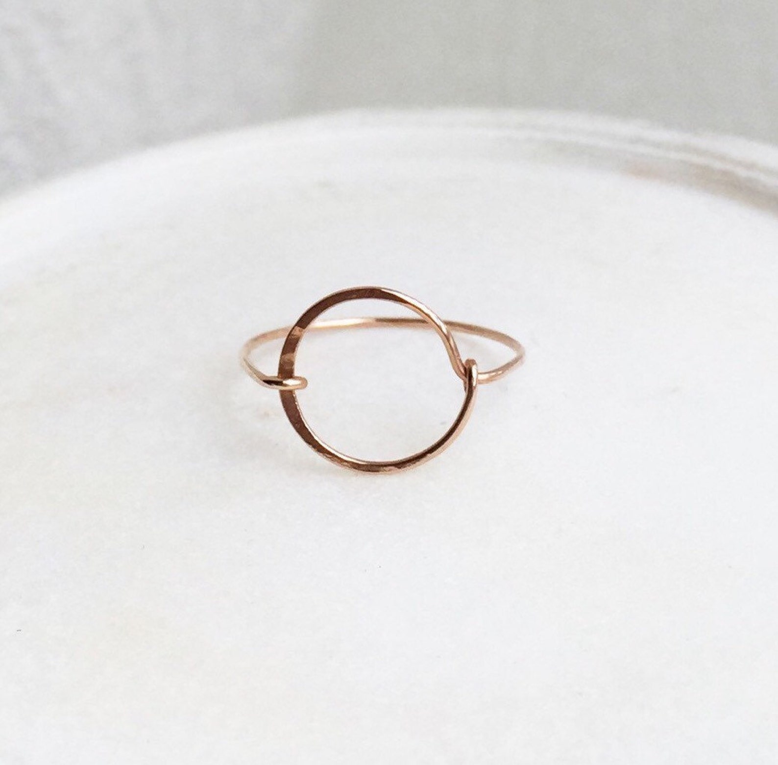 Rose Gold Open Circle Ring Rose Gold Filled Ring - Etsy