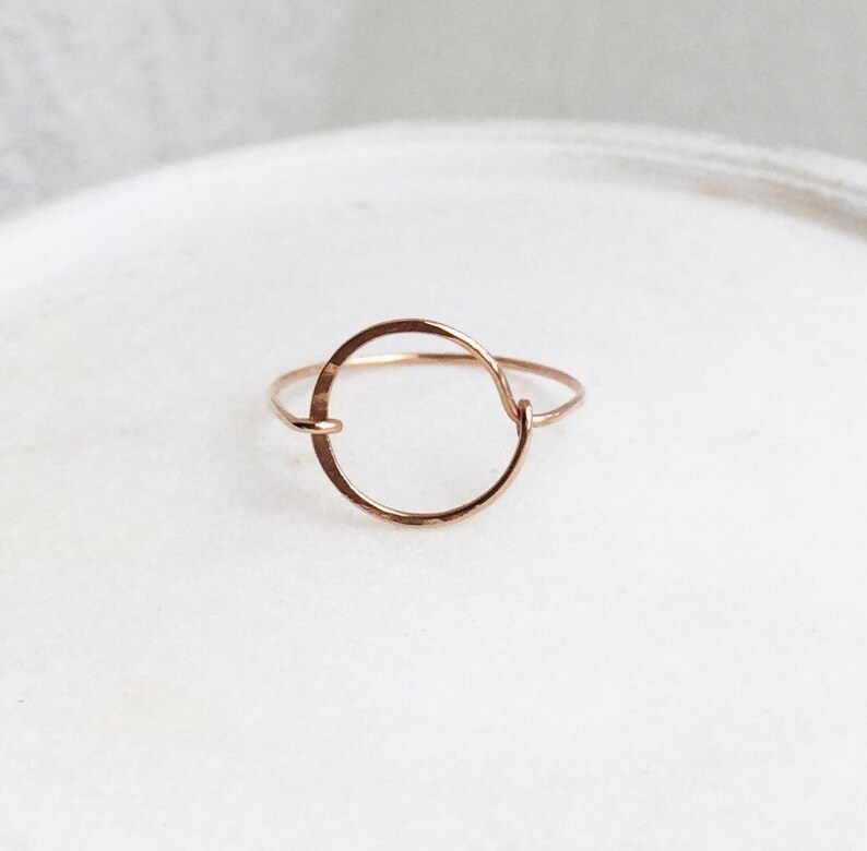 Rose Gold Open Circle Ring - Rose Gold Filled Ring - Etsy