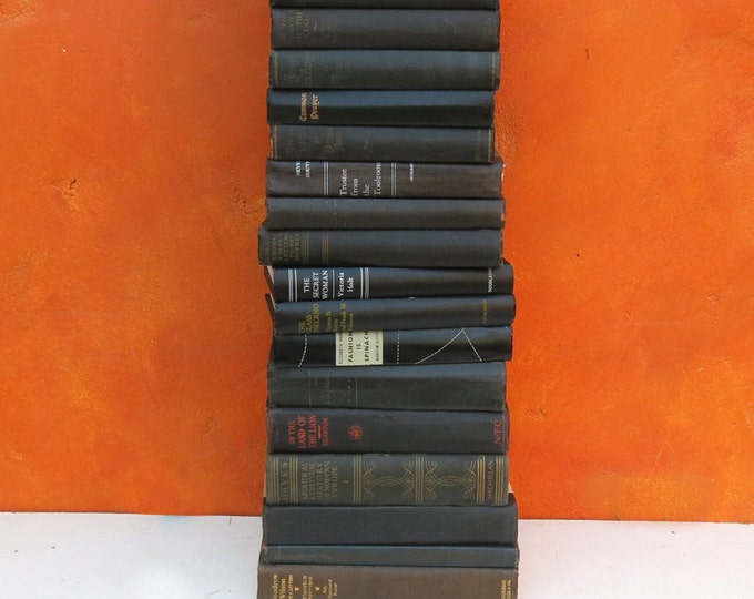 Vintage Black Book Collection. Lot Decorative Vintage Black Hardcover ...